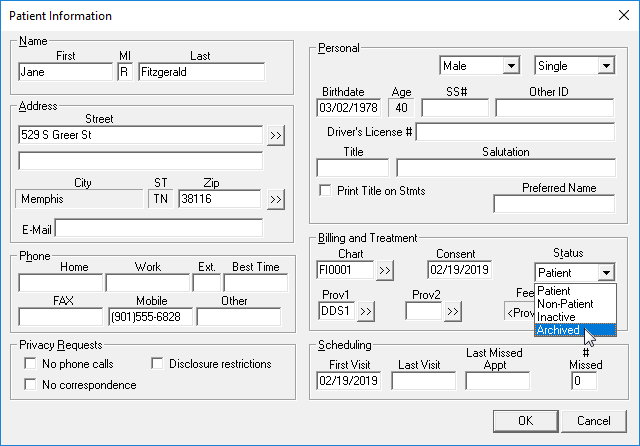 Archiving Patients in Easy Dental - Easy Dental