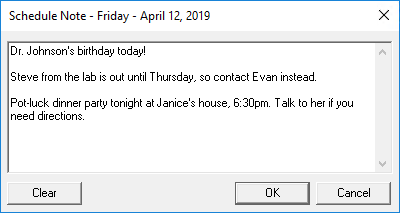 Using Schedule Notes - Easy Dental