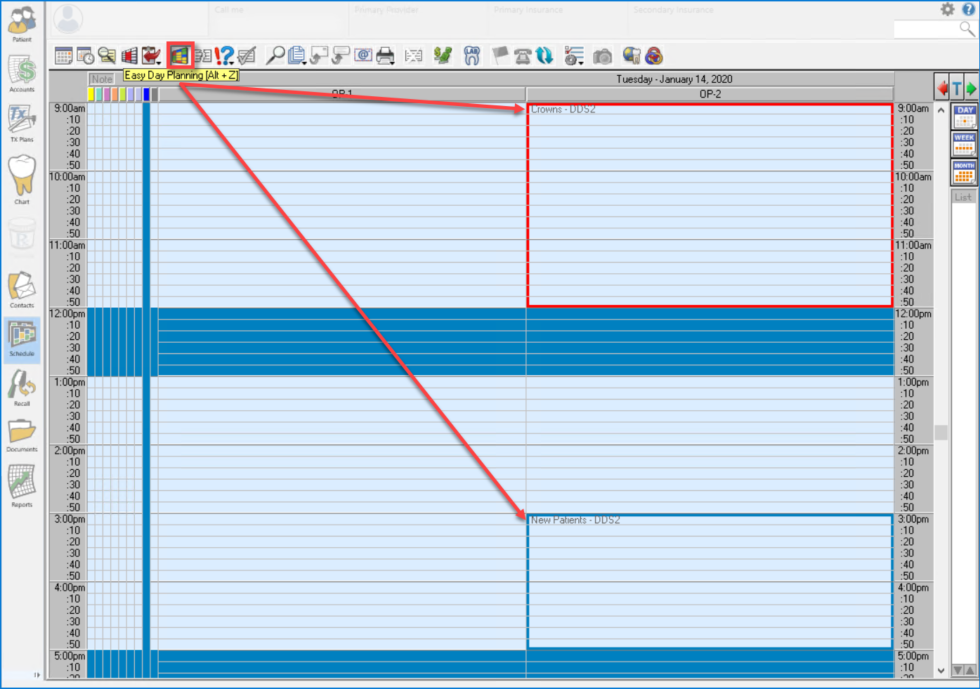 Setting Up Time Blocks for Providers - Easy Dental