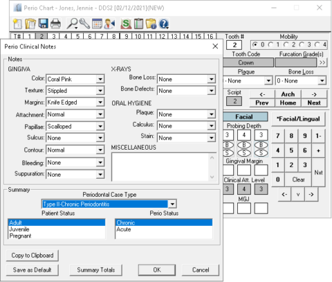 Quickly Create Perio Exam Notes - Easy Dental